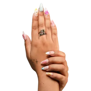 3H NAILS Miamimedium Almond Press-on Nails
