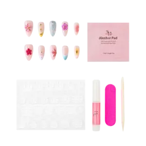 3H NAILS Miamimedium Almond Press-on Nails