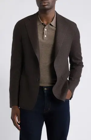 HERITAGE GOLD Double Face Wool & Cashmere Sport Coat - Brown