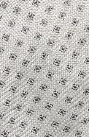 BOSS Silk Blend Geometric Tie - Medium Grey