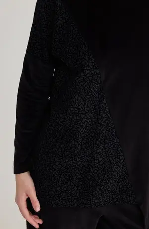 LUUKAA Beatrice Velvet Panel Top