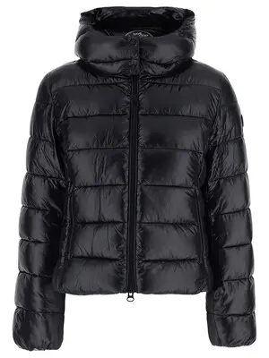 SAVE THE DUCK Cosmary Puffer Jacket With Lacquered Finish - Black