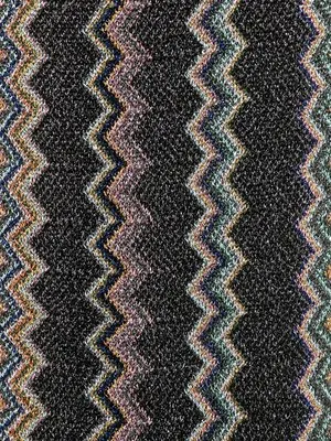 Missoni Zig-zag Lurex Knit Scarf With Fringes