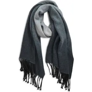 Fleurette Cashmere & Silk Ombré Scarf - Flint