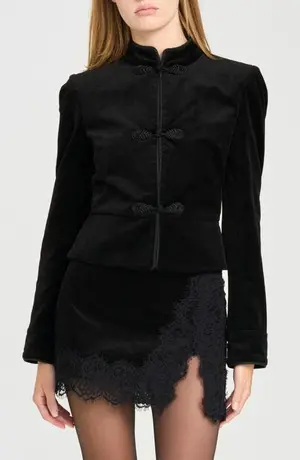 WAYF X Rose Lola Rose Velveteen Jacket - Black