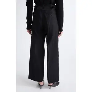Sacai Chalk Stripe Mixed Media Trousers - Black