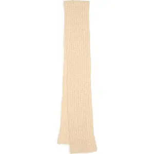 Fleurette Cashmere & Silk Chunky Ribbed Muffler Scarf - Biscotti