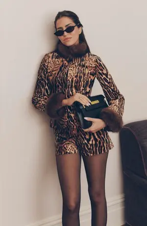 WAYF X Rose Lola Naomi Faux Fur Trim Jacket