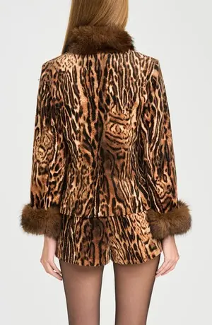 WAYF X Rose Lola Naomi Faux Fur Trim Jacket