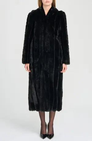 WAYF X Rose Lola Bond Faux Fur Coat - Black