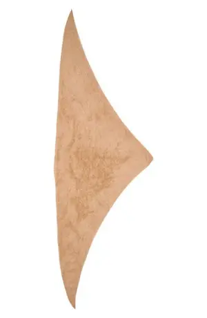 Fleurette Brushed Cashmere Triangle Wrap - Camel