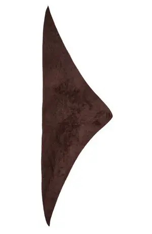 Fleurette Brushed Cashmere Triangle Wrap - Chocolate