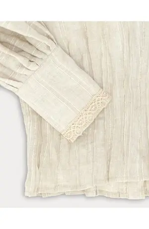 FORTELA Arlette Lace-embroidered Linen Blouse