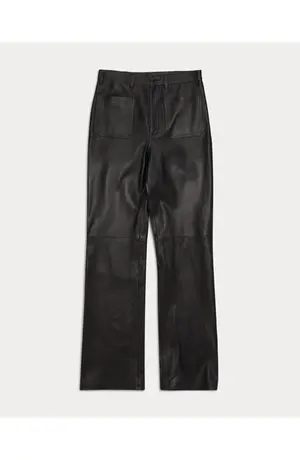 FORTELA Jane Nappa Leather Bootcut Trousers - Black