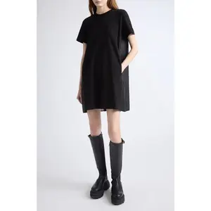 Sacai Mixed Media T-shirt Dress - Black