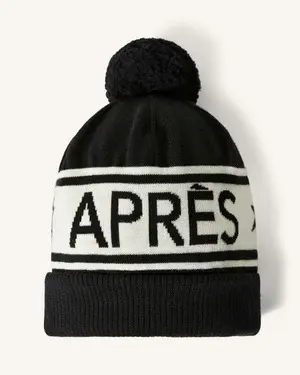 Perfect Moment Wool Après Schild Beanie - Black