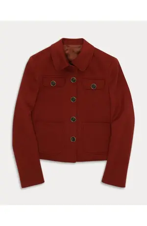 FORTELA Fortune Cropped Cashmere Jacket - Rust