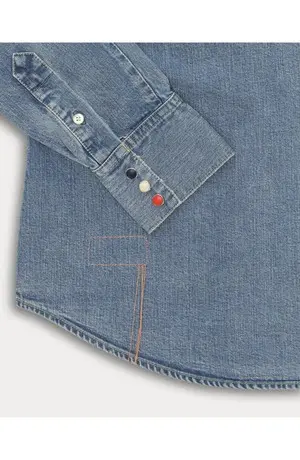FORTELA Redford Japan Denim Texan Shirt For - Blue