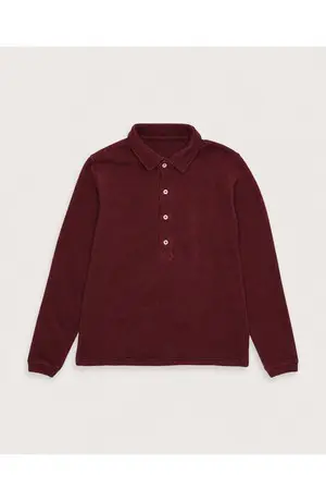 FORTELA Columbia Fleece Jersey Polo - Wine