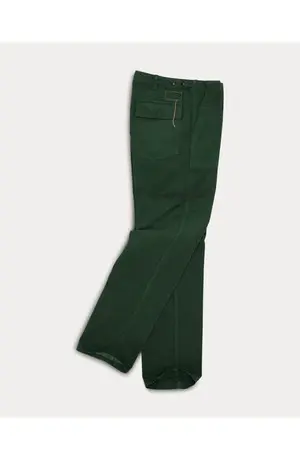 FORTELA Newfatigue Bull Cotton Trousers - Forest