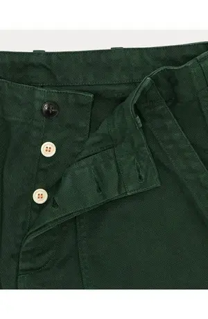 FORTELA Newfatigue Bull Cotton Trousers - Forest