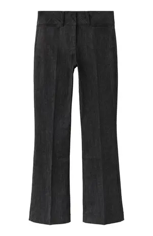 Mango Mid Rise Flared Jeans Black