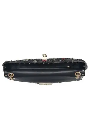 Valentino Garavani Small Rockstud Embroidered Leather Shoulder Bag