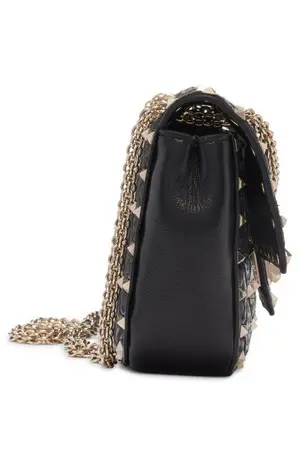 Valentino Garavani Small Rockstud Embroidered Leather Shoulder Bag