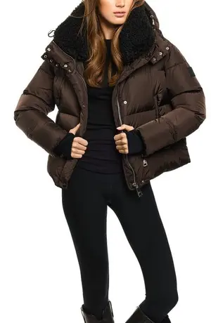 Sam. Phoenix Down Puffer Jacket With Faux Fur Trim