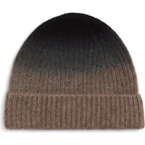 Fleurette Dip Dye Cashmere And Silk Beanie - Hazelnut
