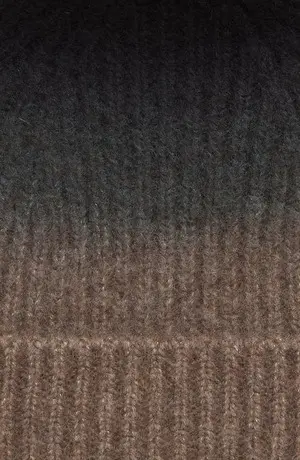 Fleurette Dip Dye Cashmere And Silk Beanie - Hazelnut