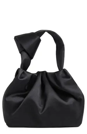 FAVORITE DAUGHTER Satin Handheld Bag - Black