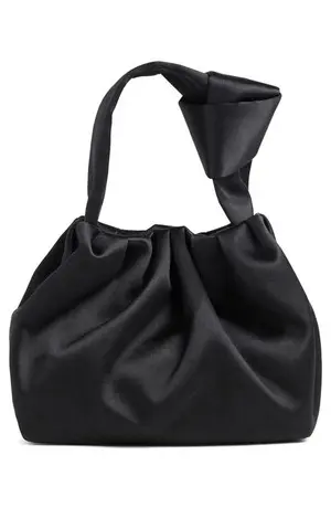 FAVORITE DAUGHTER Satin Handheld Bag - Black
