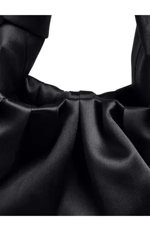 FAVORITE DAUGHTER Satin Handheld Bag - Black