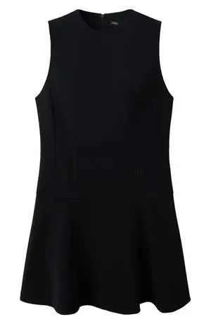 Mango Sleeveless Seam Detail Minidress - Black
