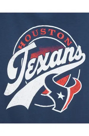 Junk Food Houston Texans Graphic Cropped Tank - True Navy