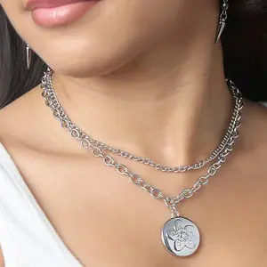 K-POP DEMON HUNTERS Kpop Demon Hunters Lotus Flower Layered Necklace Official License