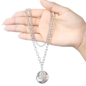 K-POP DEMON HUNTERS Kpop Demon Hunters Lotus Flower Layered Necklace Official License
