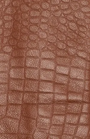 Nordstrom Croc Embossed Leather Gloves - Camel