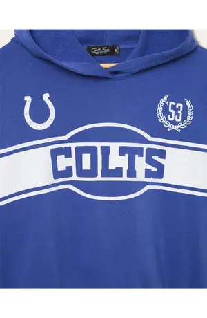Junk Food Colts Oversized Cropped Graphic Hoodie - Liberty