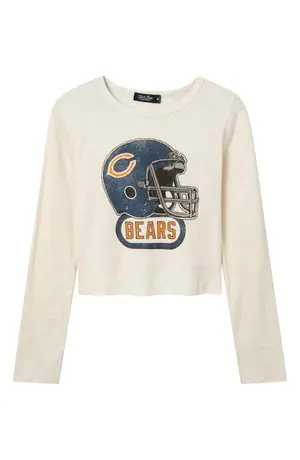 Junk Food Bears Helmet Graphic Cropped Thermal T-shirt - Birch