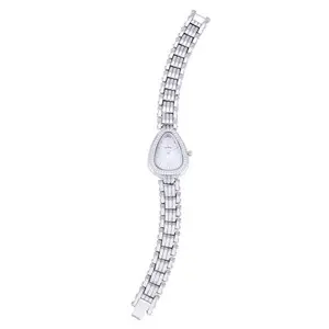PEUGEOT Snakehead Bracelet Watch Pyramid Studded Bezel- 25mm - Silver