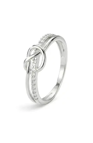 MINT & LILY Mother & Daughter Bond Double Band Knot Ring
