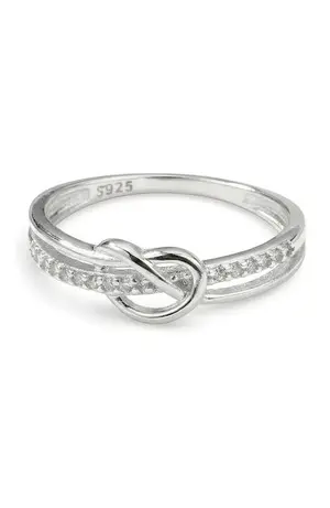 MINT & LILY Mother & Daughter Bond Double Band Knot Ring