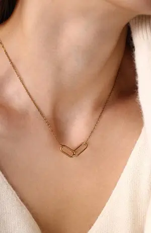MINT & LILY Oval Link Necklace - Silver