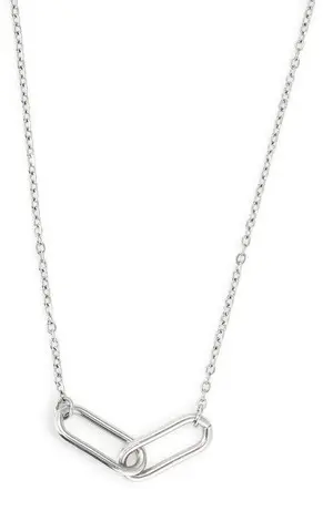 MINT & LILY Oval Link Necklace - Silver
