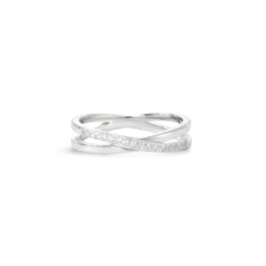 MINT & LILY Crossing Wave Ring Silver