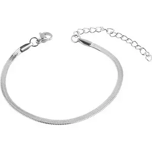 MINT & LILY 5mm Herringbone Bracelet - Silver