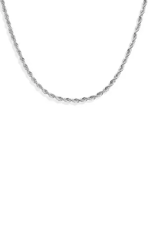 MINT & LILY Rope Chain Necklace Silver