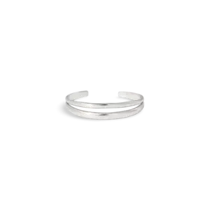 MINT & LILY Organic Bangle Bracelet Silver
